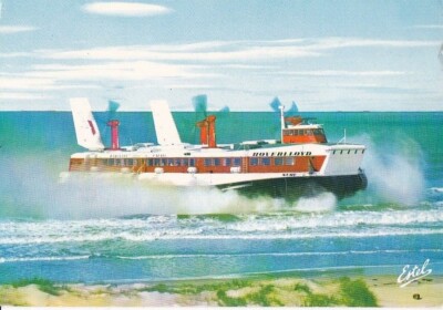 CP PC 62 Aéroglisseur géant Cie HOVERLLOYD Ship Line RAMSGATE - CALAIS ...