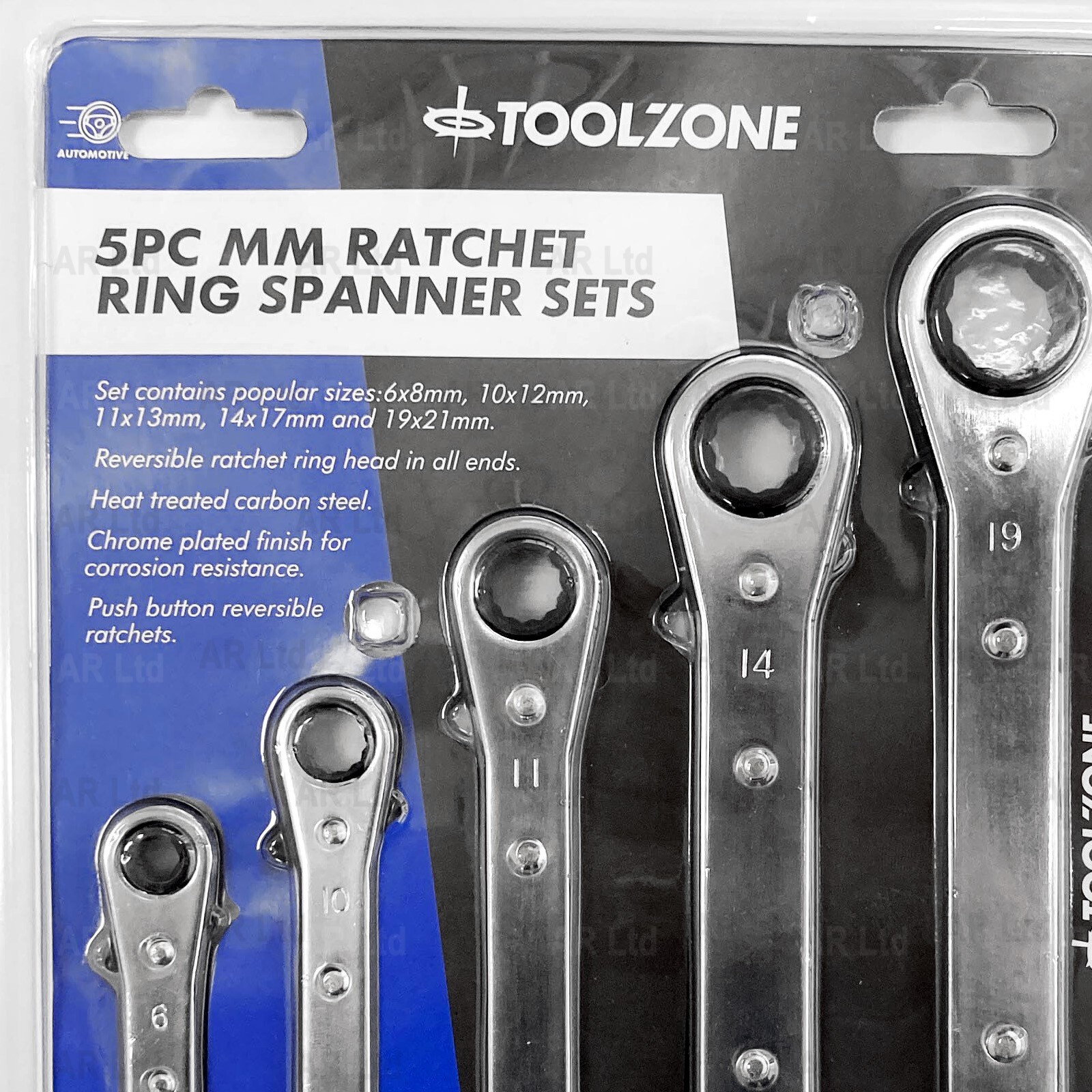Ratchet Spanner Wrench Set 5 Metric Ratchet Ring Spanners 6-21mm ...