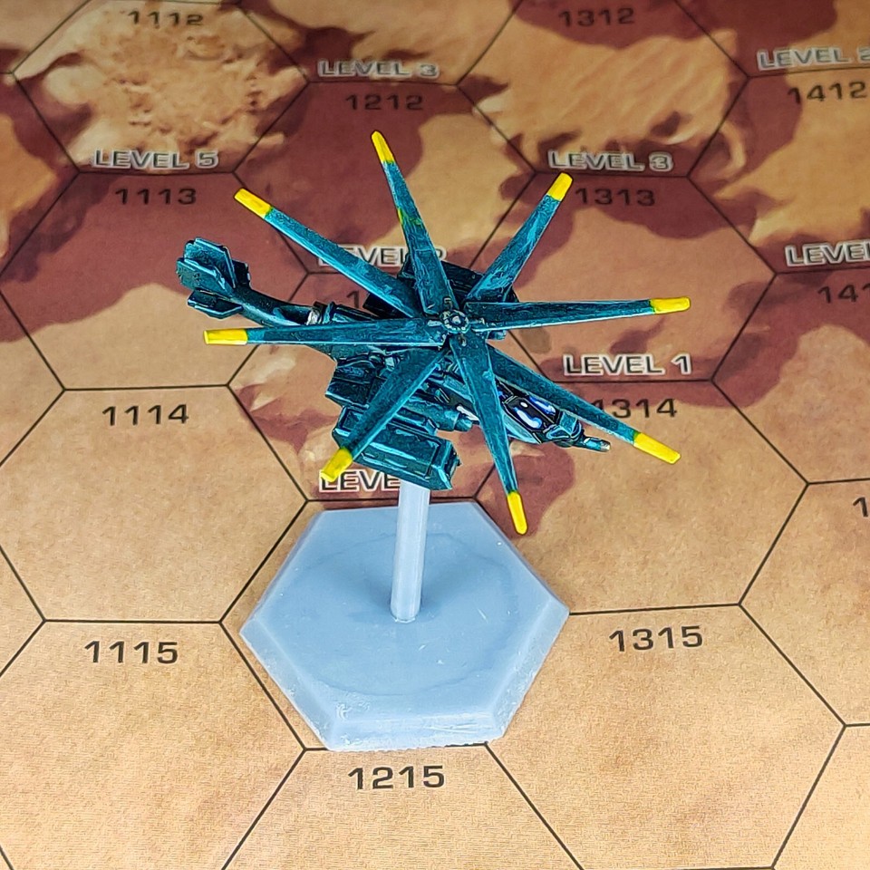 Battletech Alternative - Balak Attack Helicopter x4 w/ Hex Bases (6mm ...