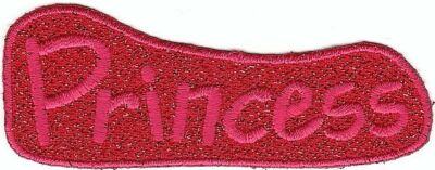 4" Embroidery Iron on Red Princess Patch | eBay