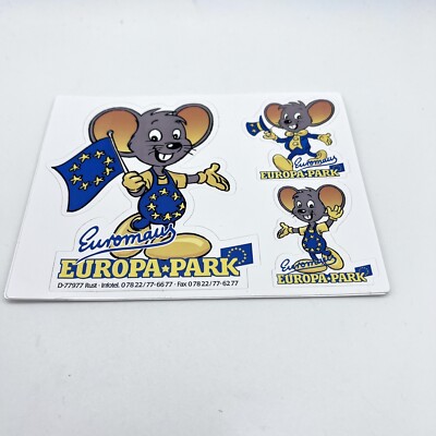 Vintage Euromaus Stickers Europa Park | eBay