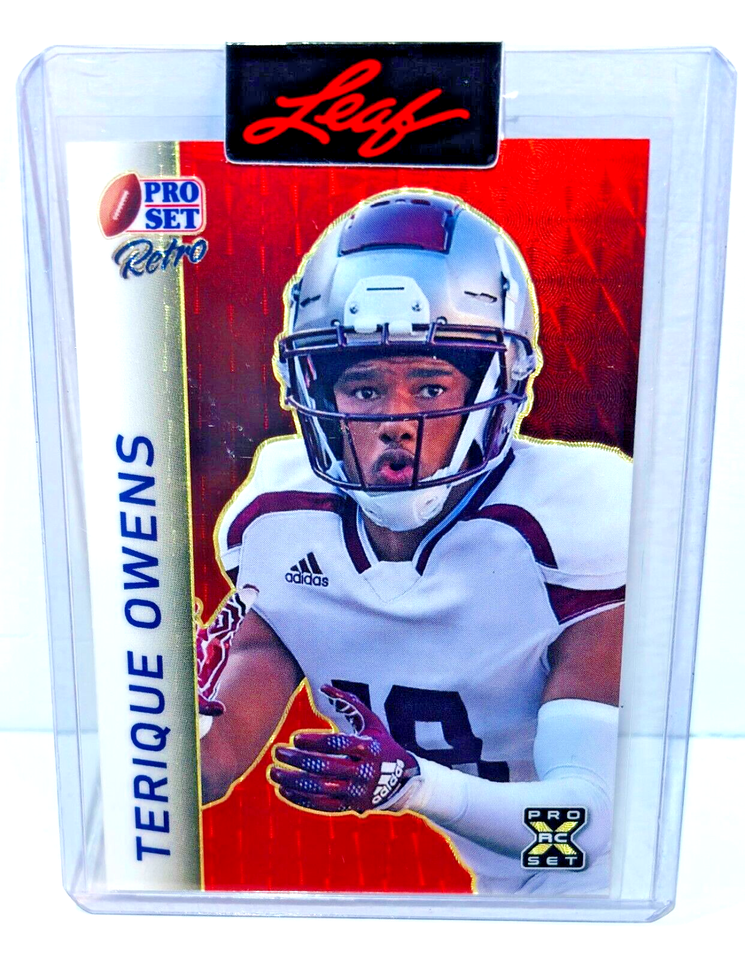 TERIQUE OWENS 2024 Leaf Pro Set Metal RETRO Proof 1/1 RED GOLD PRIZM ...