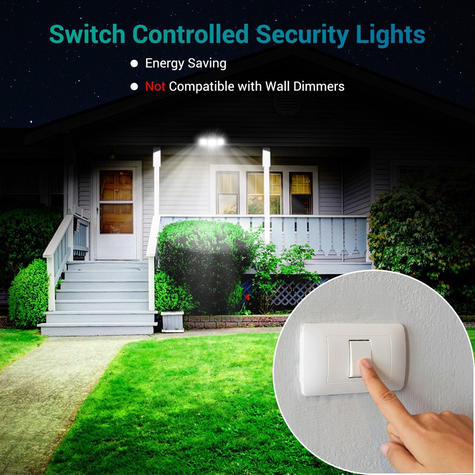Motion Sensor Lights Outdoor 55W LED Security Flood Light Weatherproof ...