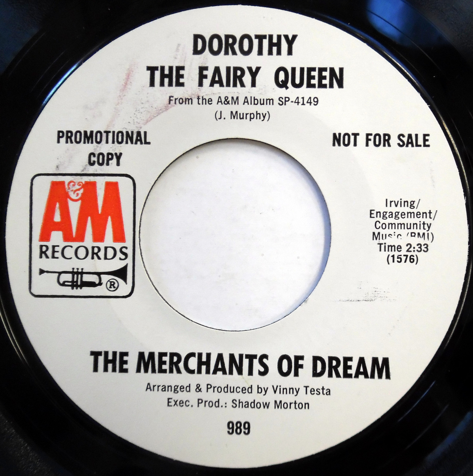MERCHANTS OF DREAM 45 Dorothy The Fairy Queen NEAR MINT Psych PROMO ...