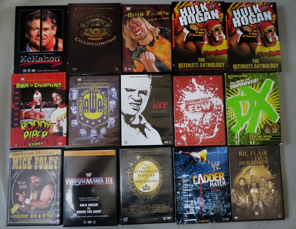 WWE / WWF DVD Blu-Ray Lot Bundle RARE OOP PPV Anthology Sampler +240 ...