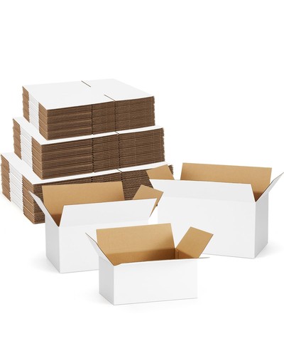 Assorted-Sizes-Shipping-Boxes-45-Pack: 9x6x4 & 10x7x5 & 11x6x6 White-Boxes | eBay