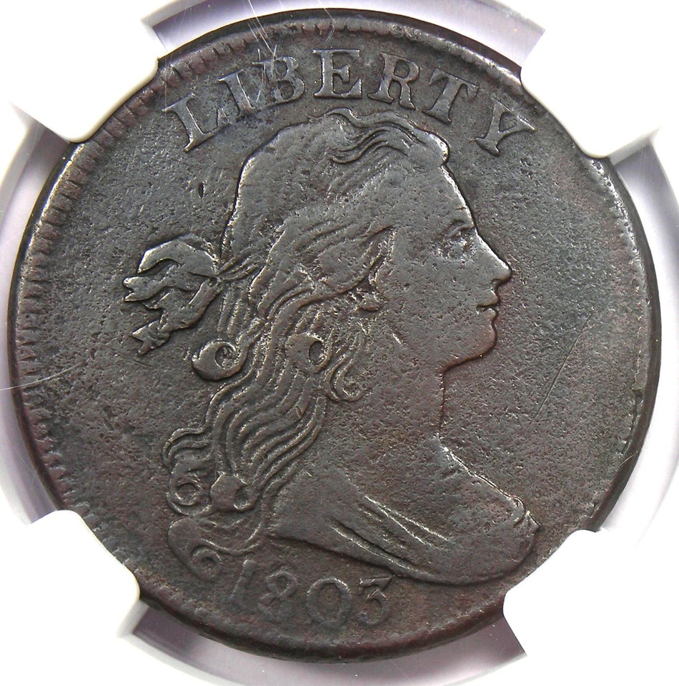 1803 Draped Bust Large Cent 1C - NGC XF Details (EF) - Rare Early Date ...