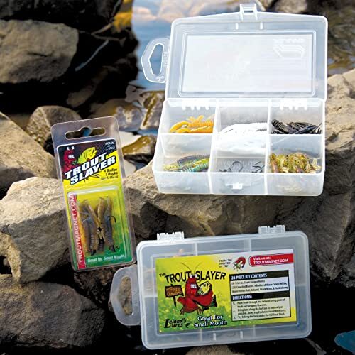 Trout Slayer 28 Piece Fishing Kit Includes 20 Crawdad Bodies and 8 Size ...
