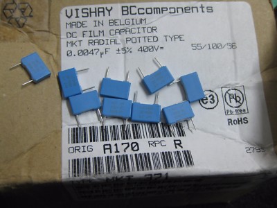 5x BFC237152472 4700pF 5% 400V DC Film Capacitors MKT Radial Potted ...