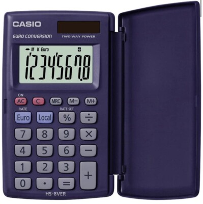 Casio Pocket Calculator│8 Digit Display│Nonstick Plastic Key│Solar ...