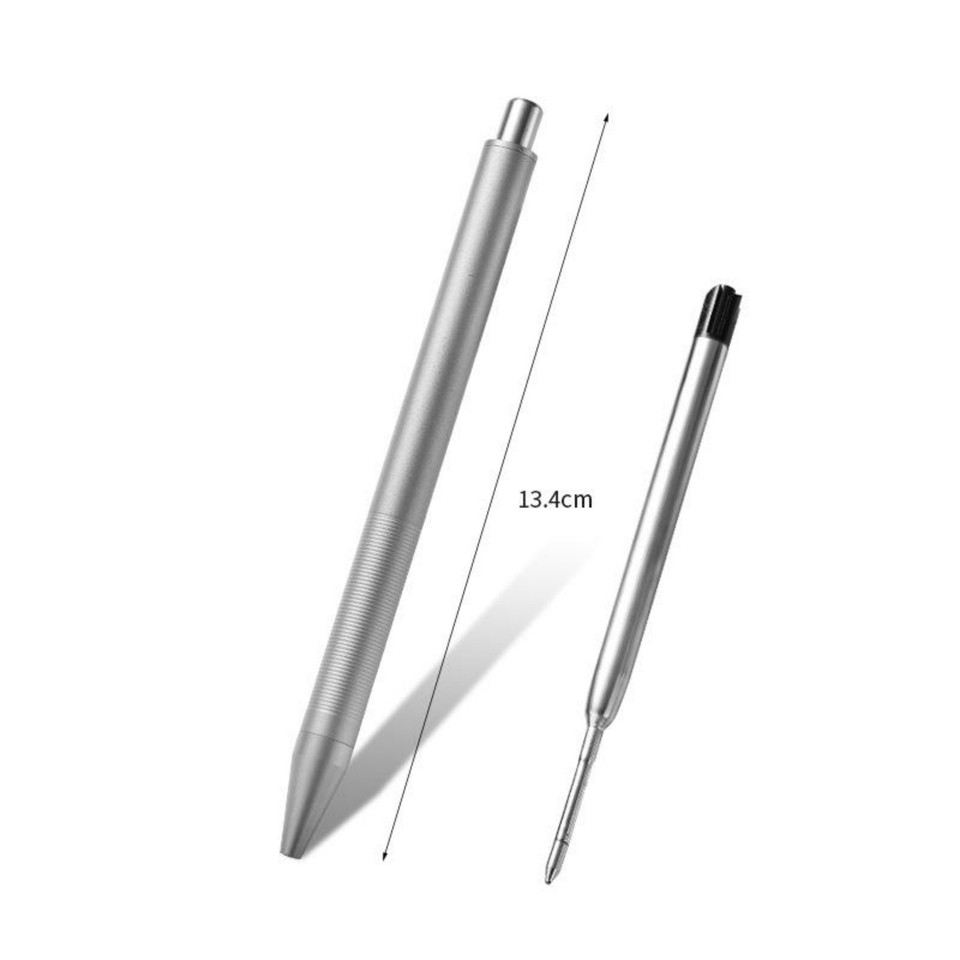 Titanium Alloy EDC Tactical Pen Push Button Silent Press Gift Pen ...