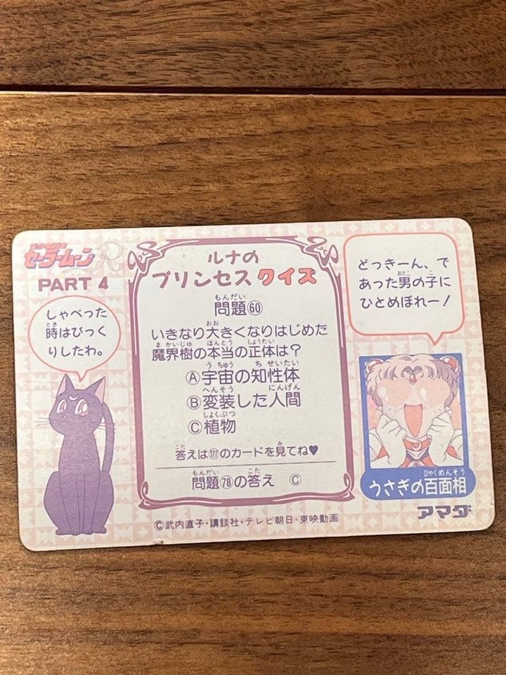 Amada Pretty Guardian Sailor Moon R No. 176 Where Are You Going In ...