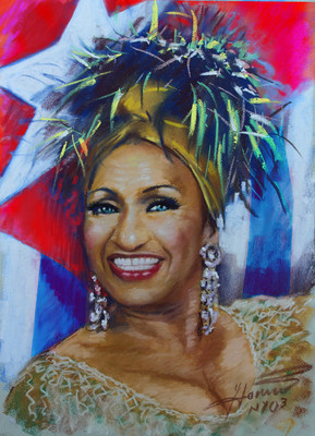 Celia Cruz, Cuban-American salsa performer, art print on archive paper ...