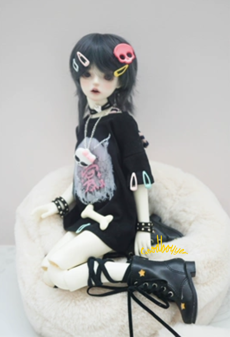 Humble Love Subculture Clothes Outfit Black 6 Pcs Set for 1/6 yosd BJD ...