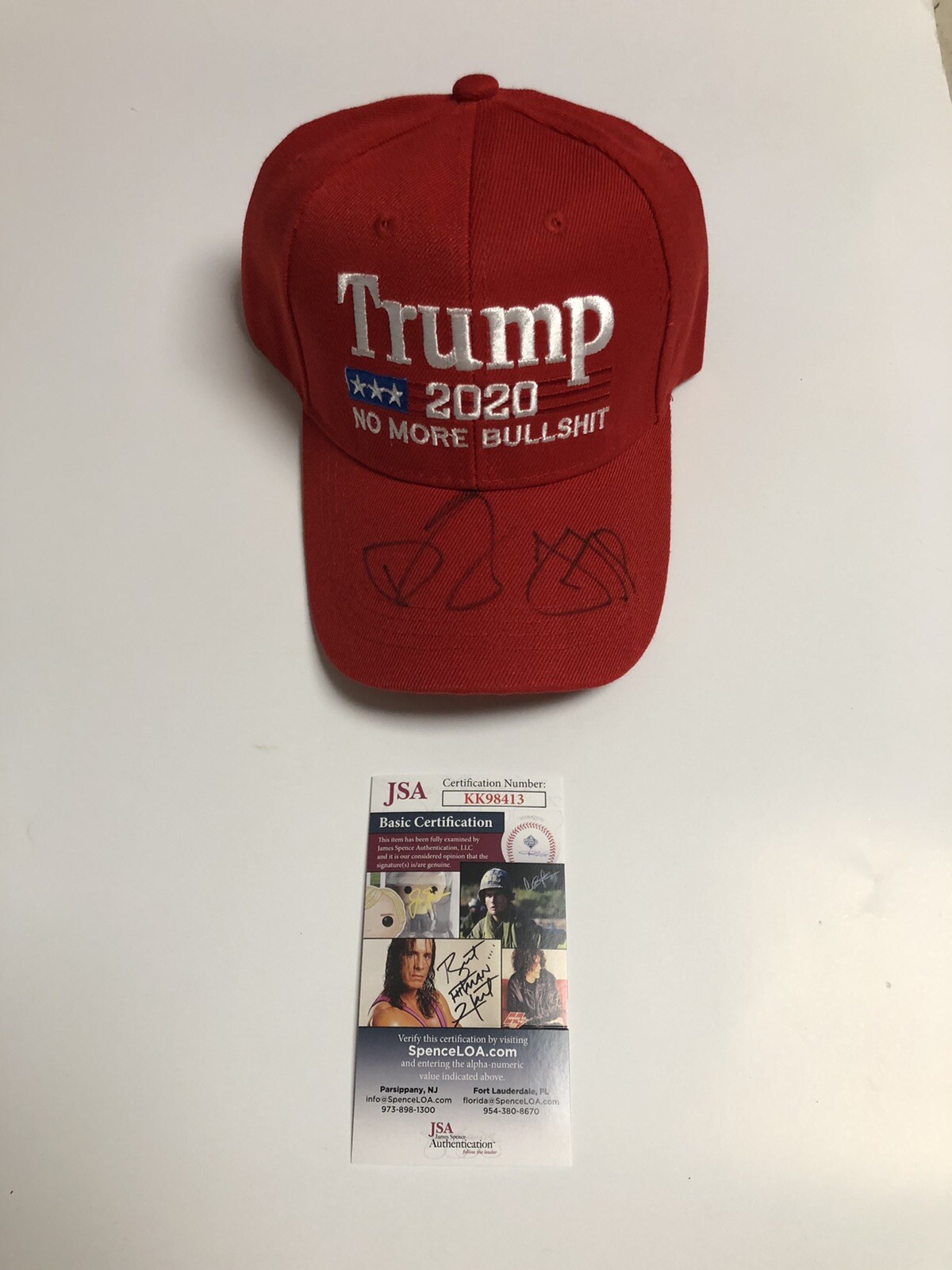 DONALD JR & IVANKA TRUMP SIGNED TRUMP 2020 HAT JSA COA MAGA DON 2024 ...