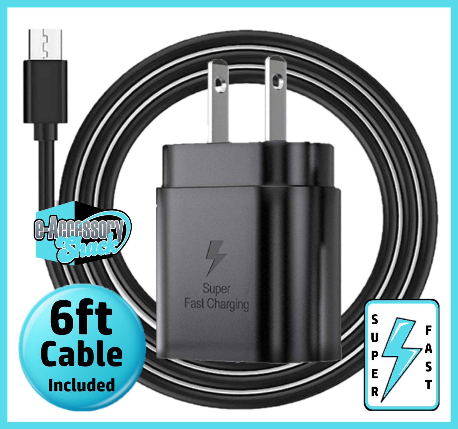 25w Type Usb C Super Fast Wall Charger 6ft Cable Samsung Galaxy S23 S22