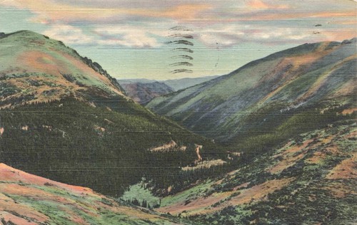 Postcard CO Rocky Mountain National Park Fall River Canyon Mummy Range ...