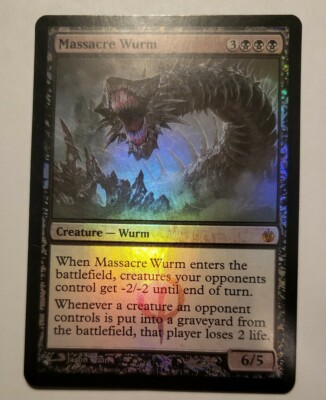 1x Massacre Wurm FOIL Mirrodin Besieged HEAVILY PLD x1 | eBay