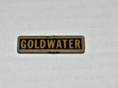 Goldwater Political Lapel Tab Button Goldtone with Black Background | eBay