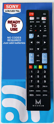 SONY REMOTE CONTROL A UNIVERSAL REPLACEMENT THAT WORKS ALL SONY TV ...