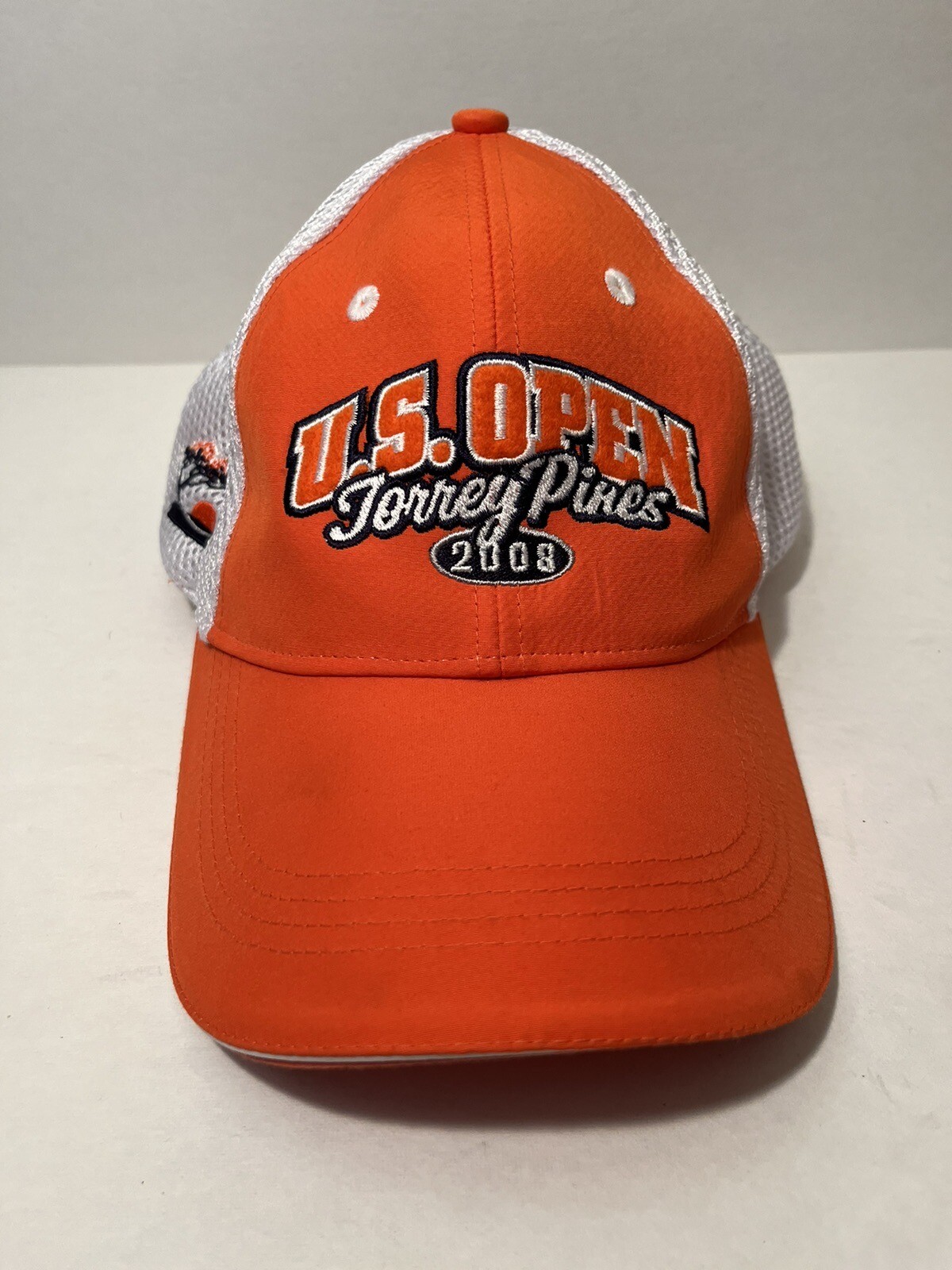 2008 US Open Torrey Pines Golf Hat Adjustable Cap Orange and White ...