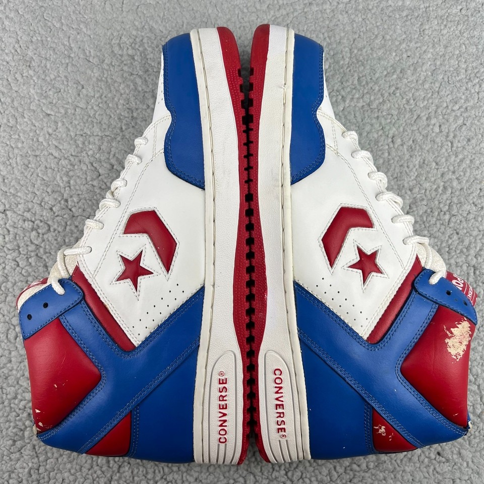 Converse Weapon High Mens 13 Shoes White Blue Red USA Olympic Vintage ...