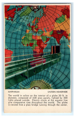 Postcard MA Boston Christian Science Publishing House Mapparium Eastern ...