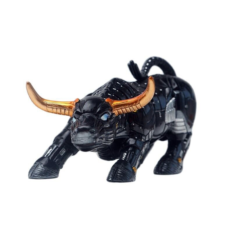 Miami Bitcoin Bull Statue Wall Street Bull Figure Model OX Home Desk ...