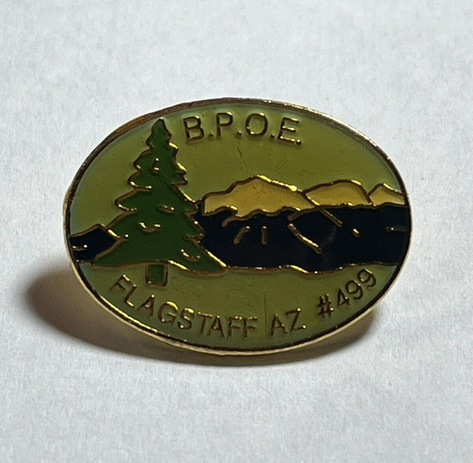 BPOE Elks Pin, Elks Lodge #499, Flagstaff, AZ, green background ...