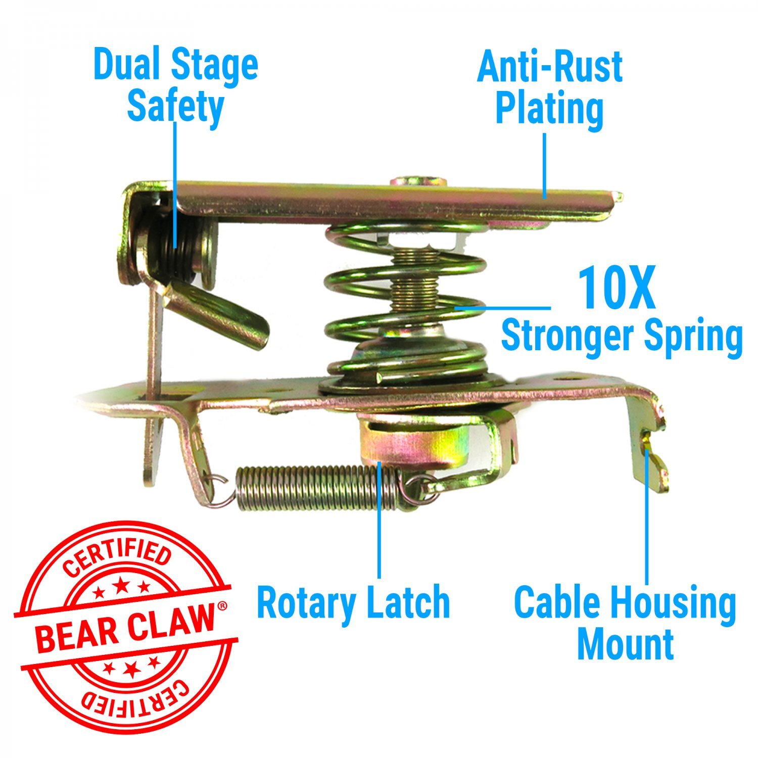 Hood Trunk Latch with Manual Billet Aluminum Pull Lever Release Kit Car ...