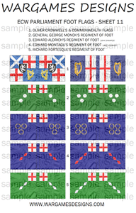 28mm ECW Parliament Foot Flags Sheet 11 - Pike & Shotte, FOG, DBR, WECW ...