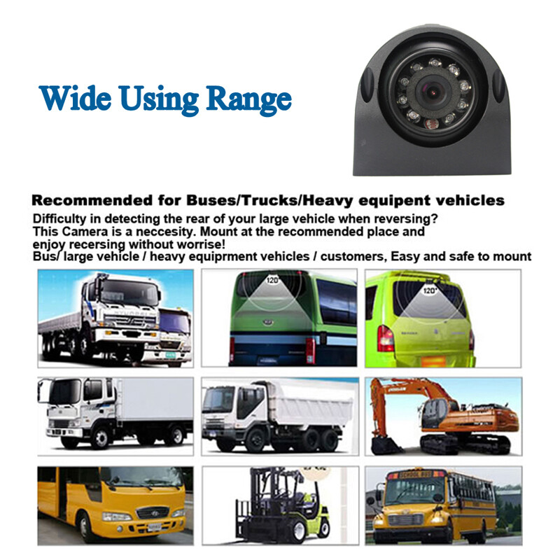 4PIN Front/ Side View Camera AHD 1080P IR LEDs Waterproof 12-24v for ...