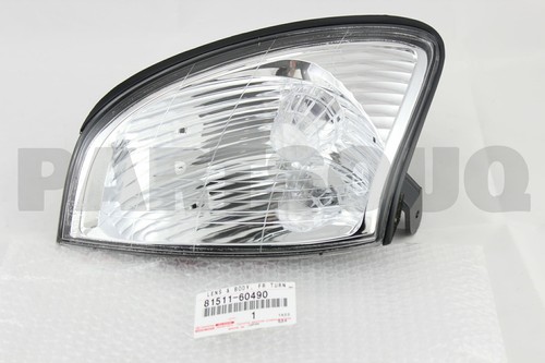 8151160490 Genuine Toyota UNIT ASSY, FRONT TURN SIGNAL LAMP, RH 81511 ...