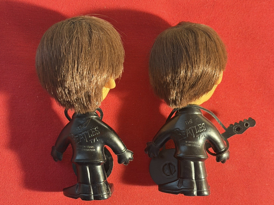 1964 NEMS/REMCO BEATLES COMPLETE 4 FIGURINE SET-4-1/2" W/INSTRUMENTS ...