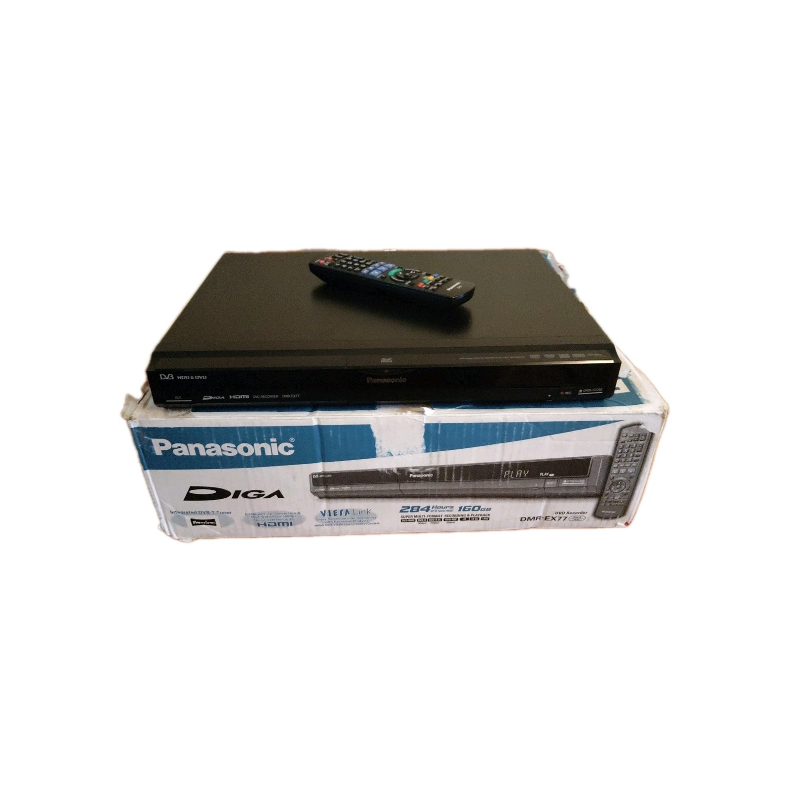 Panasonic DMR-EX77 DVD/HDD 160GB Recorder Freeview PVR - 1 Year ...