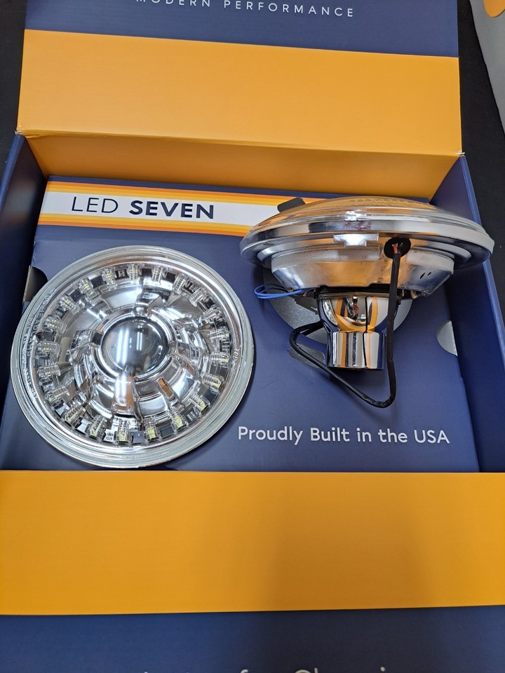 Dapper Lighting LED Seven Projector Headlight High/Low Beam Chrome ...