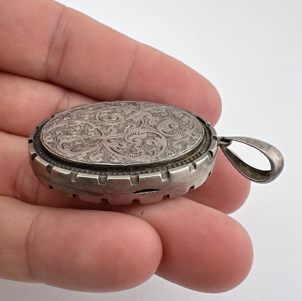 Antique 1800's Victorian Aesthetic Sterling Silver Floral Engraved ...
