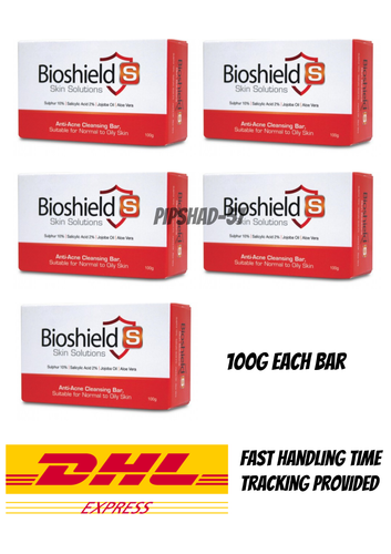 5 Box Bioshield S Soap Anti-Acne Skin Solution Cleansing Bar 100g each - Express | eBay
