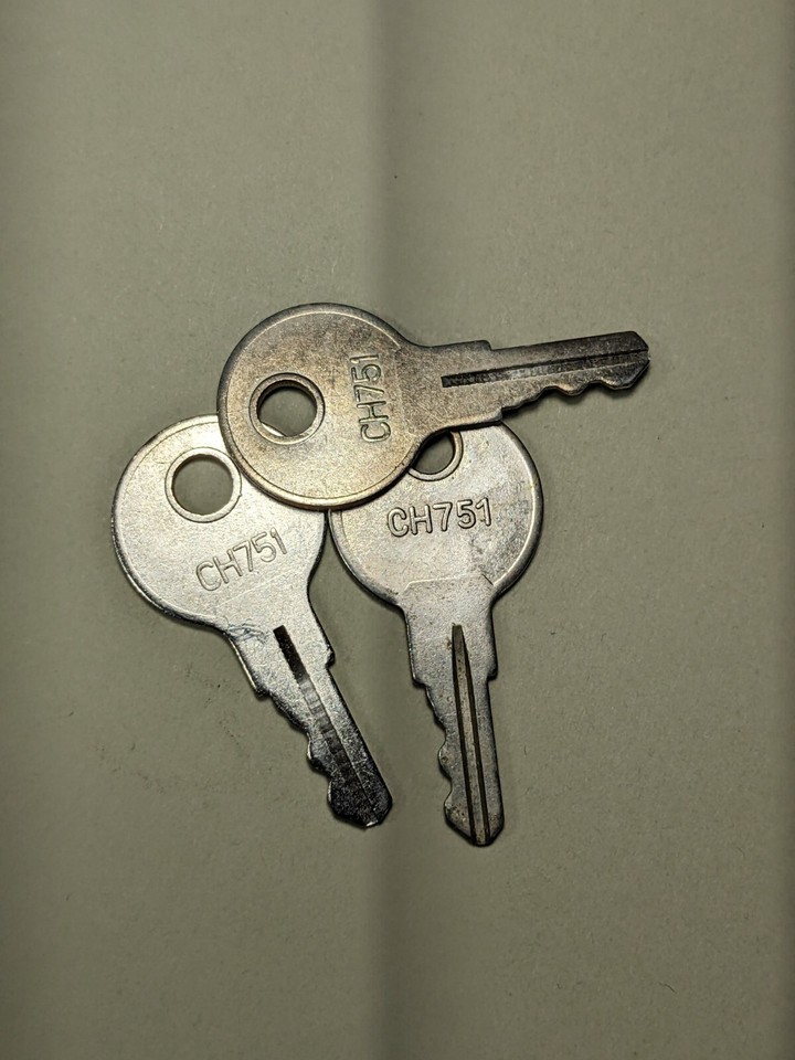3 Keys Fits RV Replacement Baggage Door Key Ch751 RV Compartment Key ...