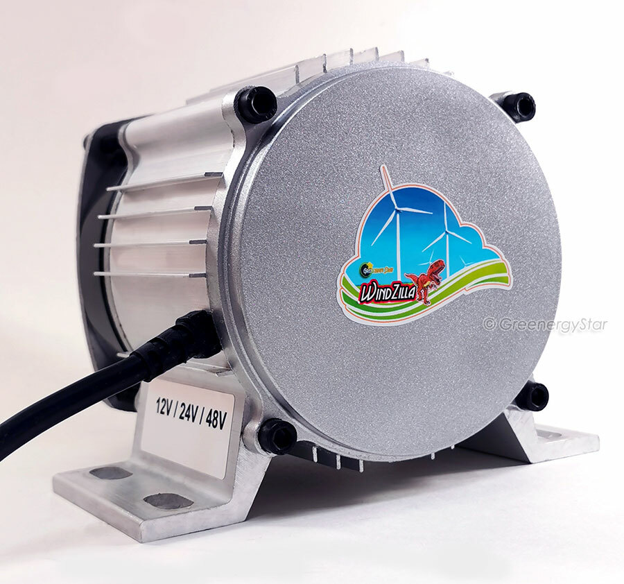 WindZilla 2500W 12/24/48V DC Permanent Magnet Alternator Wind Turbine ...