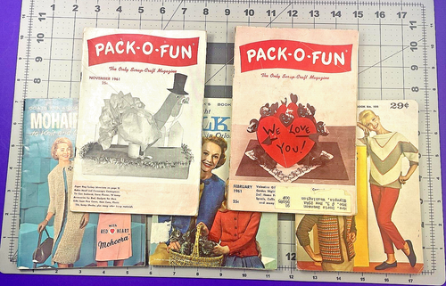 LOT* Pack-O-Fun Holiday Crafts VTG. Mohair Fashions-knit and easy ...