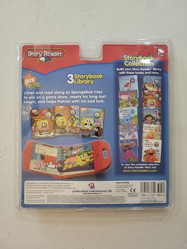 Story Reader 3 Storybooks SPONGEBOB SQUAREPANTS Nick Jr NEW SEALED 2005 ...