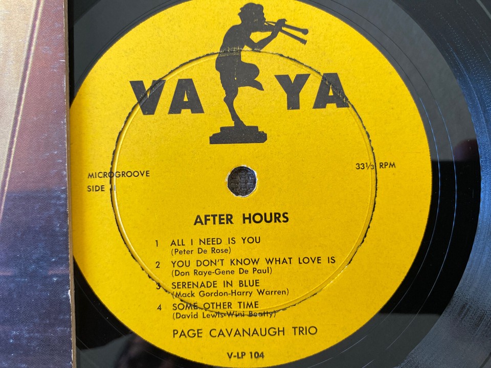 Page Cavanaugh Trio After Hours Vaya Records V-LP 104 LP 10" Vinyl DG ...