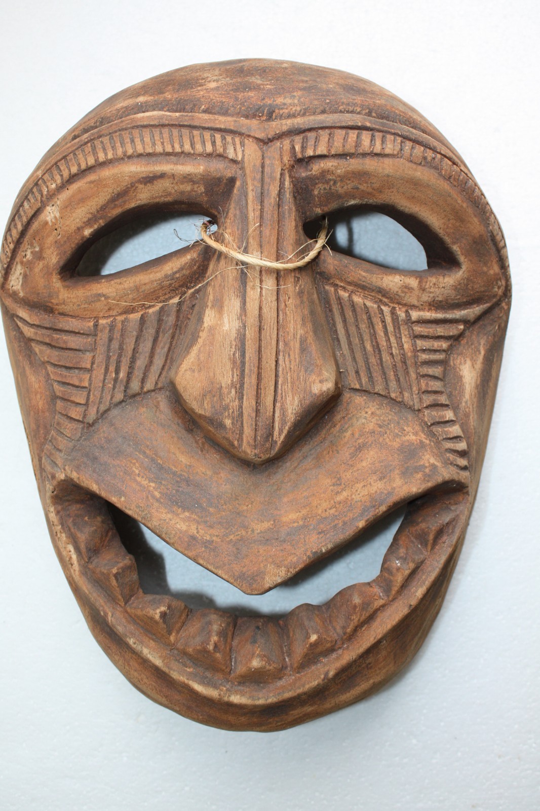 Old Vintage Hand Carved Decorative Wooden Mask Wood Art Home Decor ...