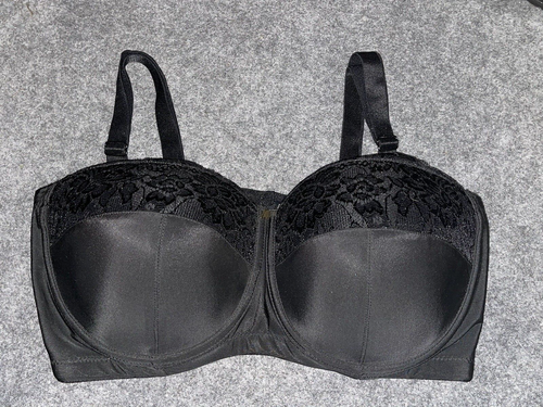 Ashley Stewart Full Coverage Butterfly Bra 38D Black | eBay