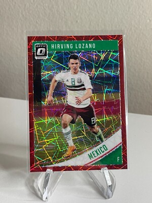 Hirving Lozano /50 RED VELOCITY 2018-19 Donruss Optic #149 ROOKIE RC ...