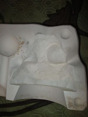 Vtg Lakeland Mold L-254 Cave Dragon Medieval House Ceramic Mold Man ...
