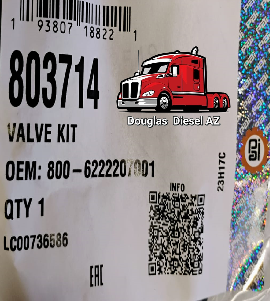 AIR SEAT VALVE KIT PAI# 803714 Ref.# MACK 85104234 Bostrom 6222207001 ...
