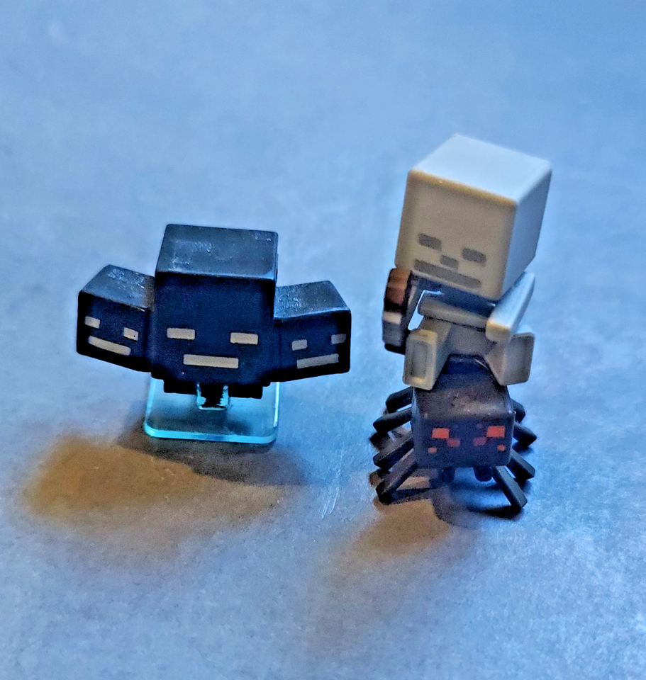 Minecraft Mini-Figures Stone Series 2 1" Wither and TNT Spider Jockey ...