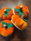 PUMPKIN MAGNET SET ORANGE Velvet Set of Four 3 Inch Size | eBay
